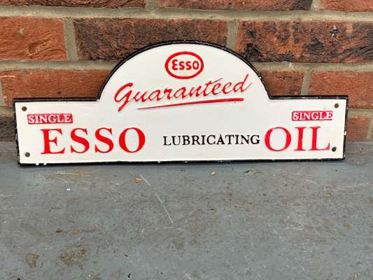 Esso Lubricating Oil Cast Iron Sign | 6th & 7th April Automobilia ...