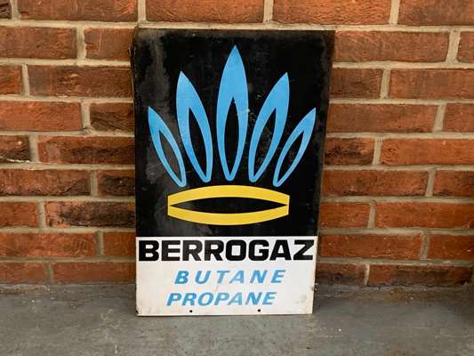 Berrogaz Metal Flange Sign | 6th & 7th April Automobilia | Anglia Car ...