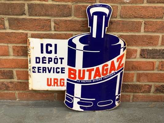 Butagaz Enamel French Flange Sign | 6th & 7th April Automobilia ...