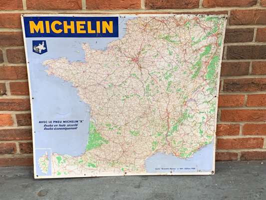French Tin Michelin Map Sign | 6th & 7th April Automobilia | Anglia Car ...