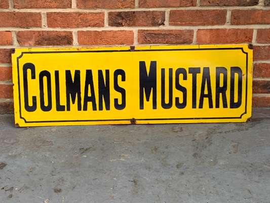 Colmans Mustard Enamel Sign | 22nd & 23rd June Automobilia | Anglia Car ...