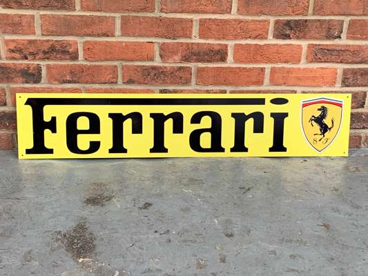 Ferrari Metal Sign | 22nd & 23rd June Automobilia | Anglia Car Auctions