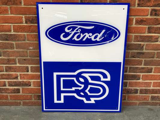 Ford RS Large Perspex Sign | 22nd & 23rd June Automobilia | Anglia Car ...