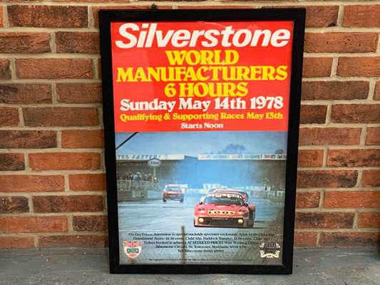 Silverstone 1978 Framed Race Poster | 22nd & 23rd June Automobilia ...