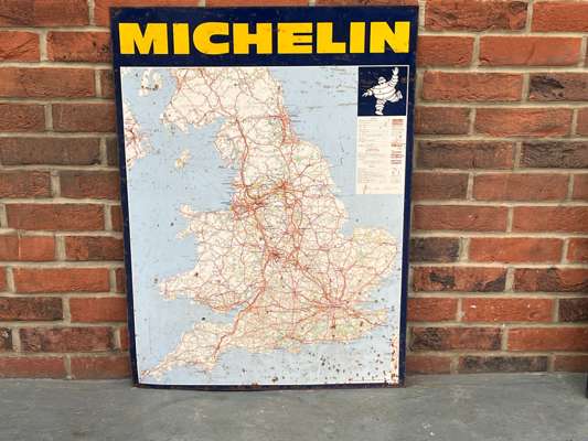 Tin Michelin Map Sign | 22nd & 23rd June Automobilia | Anglia Car Auctions