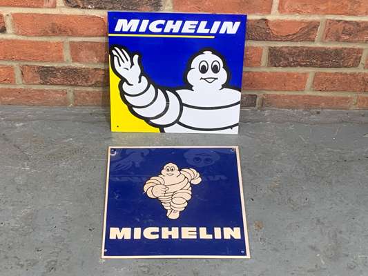 Two Small Michelin Signs | 22nd & 23rd June Automobilia | Anglia Car ...