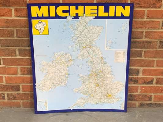 Tin Michelin Map Sign | 22nd & 23rd June Automobilia | Anglia Car Auctions