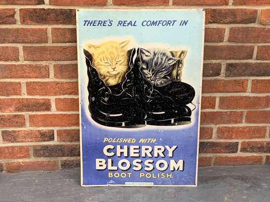 Early Tin Cherry Blossom Boot Polish Sign | 22nd & 23rd June ...