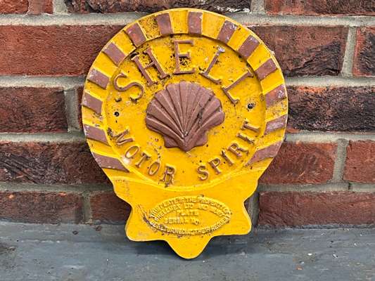 Shell Motor Spirit Cast Aluminium Sign | 22nd & 23rd June Automobilia ...