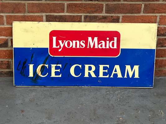 Lyons Maid Ice Cream Aluminium Sign | 24th & 25th August Automobilia ...