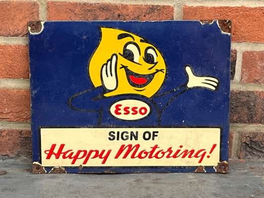 Esso “Sign Of Happy Motoring” Enamel Sign | 24th & 25th August ...