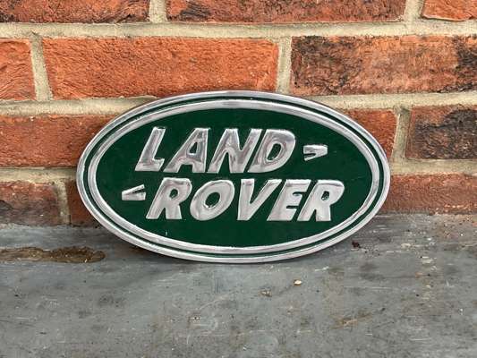 Land Rover Oval Aluminium Sign | 24th & 25th August Automobilia ...