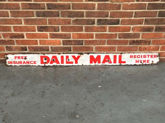 Daily Mail Enamel Sign | 24th & 25th August Automobilia | Anglia Car ...
