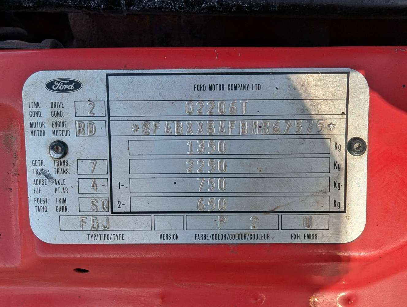1992 FORD FIESTA XR2 I | Sat 2nd & Sun 3rd November | Anglia Car Auctions
