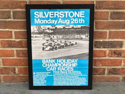 Original Silverstone Framed Bank Holiday Championship Car Race Poster ...
