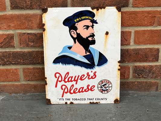 Players Please Enamel Sign | Sat 2nd & Sun 3rd November Automobilia ...