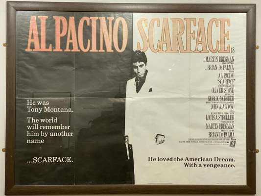 SCARFACE (1983) Al Pacino framed quad film poster | Sat 7th December ...
