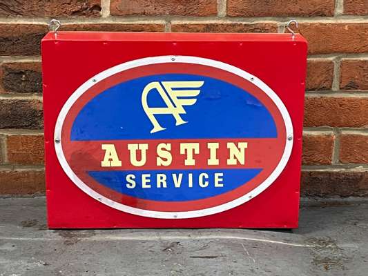 Austin Service Illuminated Sign | Sat 25th January Automobilia | Anglia ...