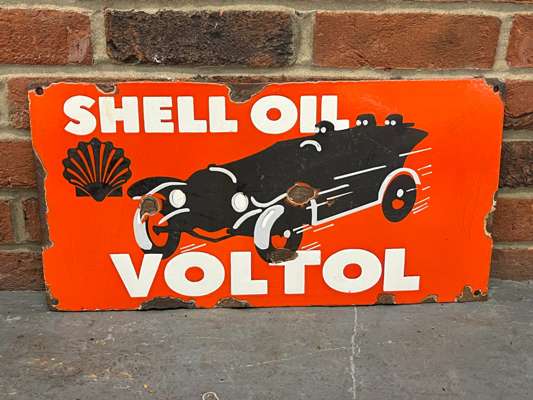 Shell Oil Voltol Enamel Sign | Sat 25th January Automobilia | Anglia ...