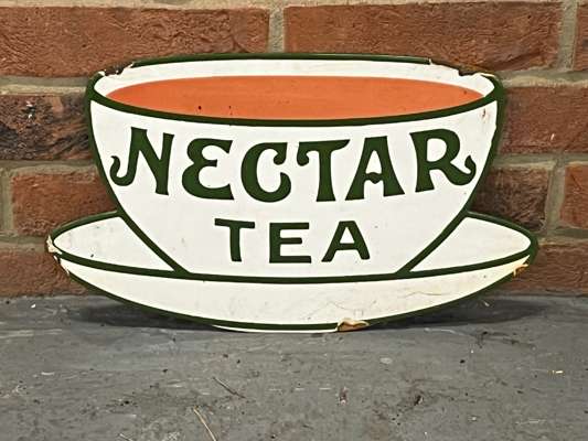 Nectar Tea Enamel Sign | Sat 25th January Automobilia | Anglia Car Auctions