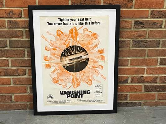 Original 1971 Framed "Vanishing Point" Film Poster | Sat 25th January ...