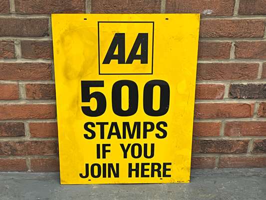 AA 500 Stamps if You Join Here Metal Sign | Sat 25th January ...