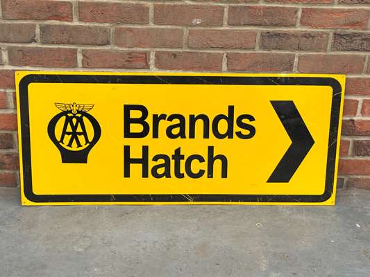 Brands Hatch AA Directional Sign | Sat 5th April Automobilia | Anglia ...