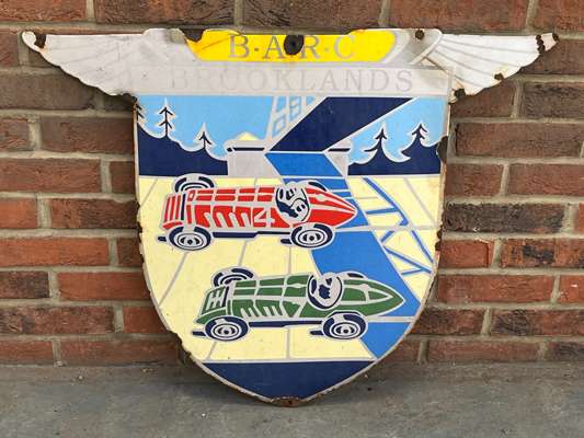 BARC Brooklands Shield Emblem Sign | Sat 5th April Automobilia | Anglia ...