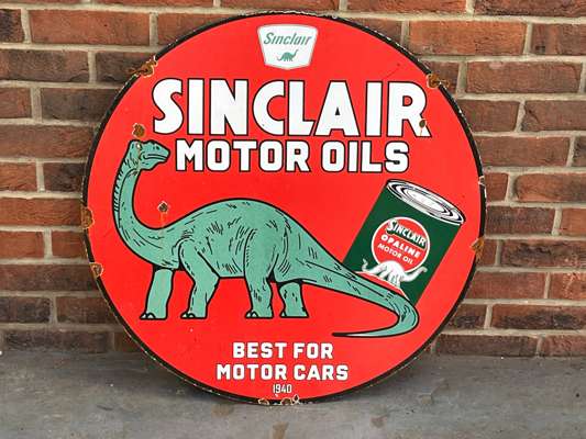 Sinclair Motor Oils Circular Sign | Sat 5th April Automobilia | Anglia ...