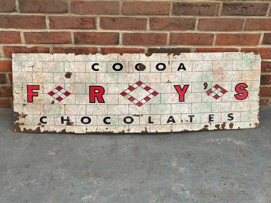 Frys Cocoa Chocolates Made Enamel Sign | Sat 5th April Automobilia ...