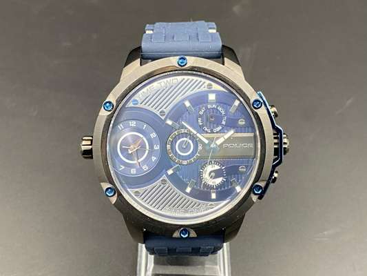 POLICE, LEADER, stainless steel, quartz chronograph wristwatch, 15049J ...