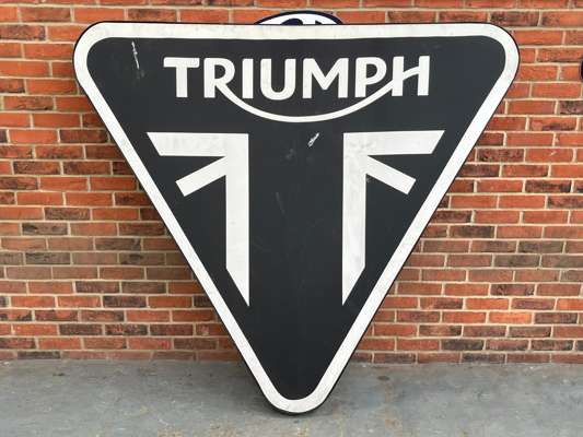 Extremely Large Triumph Triangular Dealership Illuminated Sign | Sat ...
