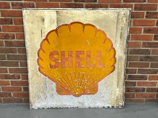 Shell Aluminum Forecourt Sign | Sat 14th June Automobilia | Anglia Car ...