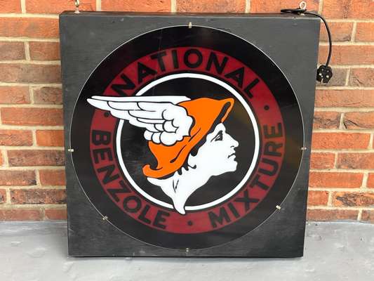 National Benzole Made Illuminated Sign | Sat 14th June Automobilia ...