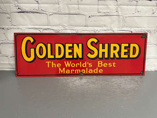 Golden Shred Marmalade Enamel Sign | Sat 30th August Automobilia ...