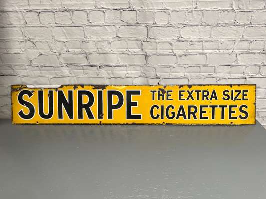 Sunripe Cigarettes Enamel Sign | Sat 30th August Automobilia | Anglia ...
