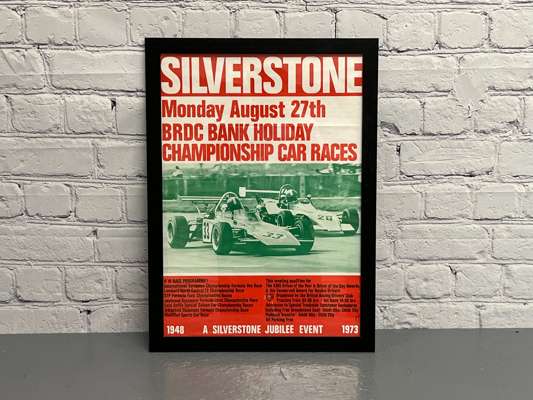 Silverstone 1973 Original Race Poster | Sat 30th August Automobilia ...