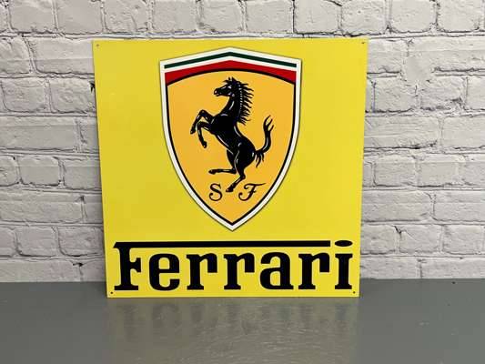Ferrari Metal Emblem Sign | Sat 30th August Automobilia | Anglia Car ...