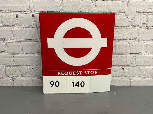 Bus Stop Request Enamel Pole Sign | Sat 30th August Automobilia ...