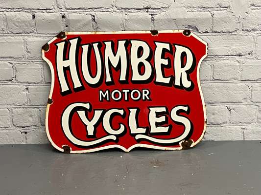 Humber Motorcycles Enamel Sign | Sat 30th August Automobilia | Anglia ...