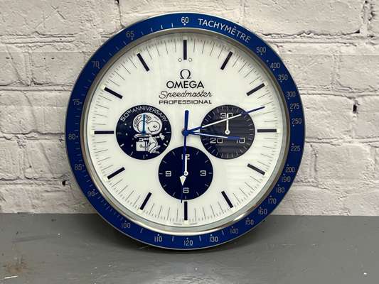 Omega Speedmaster Modern Metal Wall Clock | Sat 30th August Automobilia ...