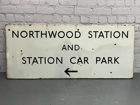 Northwood Station and Station Car Park Railway Enamel Sign | Sat 30th ...