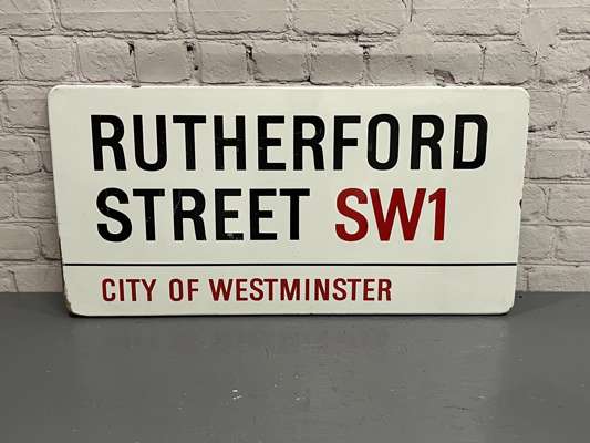 Rutherford Street SW1 City of Westminster Sign | Sat 1st November ...