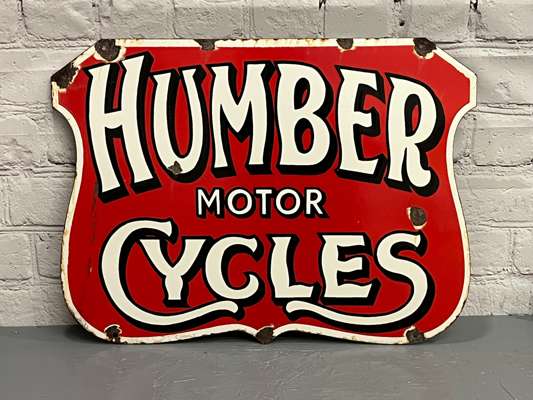 Humber Motorcycles Enamel Sign | Sat 1st November Automobilia | Anglia ...
