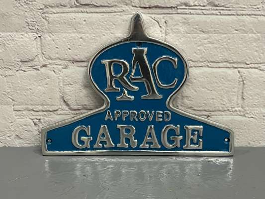 RAC Approved Garage Cast Aluminium Sign | Sat 1st November Automobilia ...
