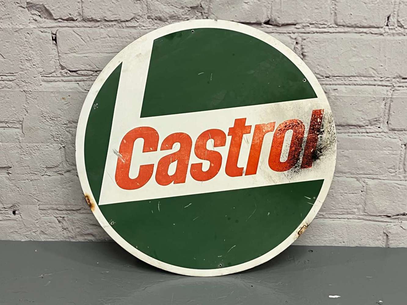 Castrol Aluminium Circular Sign | Sat 1st November Automobilia | Anglia ...