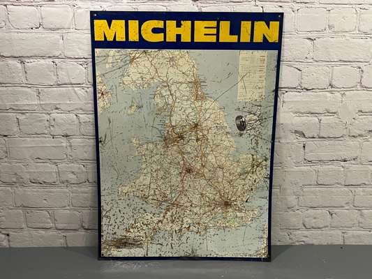 Tin Michelin Map Sign | Sat 1st November Automobilia | Anglia Car Auctions