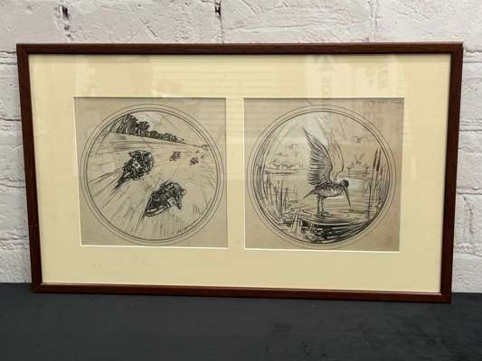 Frank Gordon Crosby, (1885-1943), original illustration sketches ...