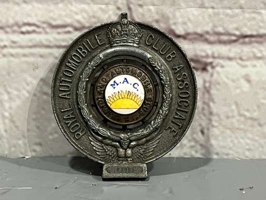 Royal Automobile Club Midland Car Badge Numbered 8969 | Sat 31st ...