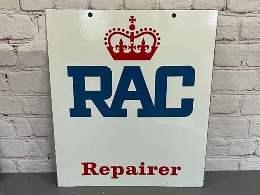 RAC Repairer Enamel Sign | Sat 31st January Automobilia | Anglia Car ...